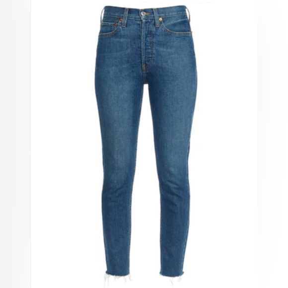 Re/Done | Jeans | Redone Blue High Waisted Skinny Jeans | Poshmark